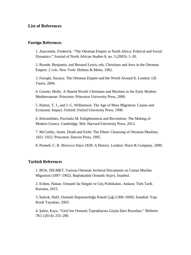 Ottoman Migration and Archival References | PDF