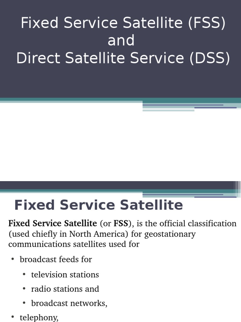 FSS and DSS | PDF | Direct Broadcast Satellite | Communications Satellite