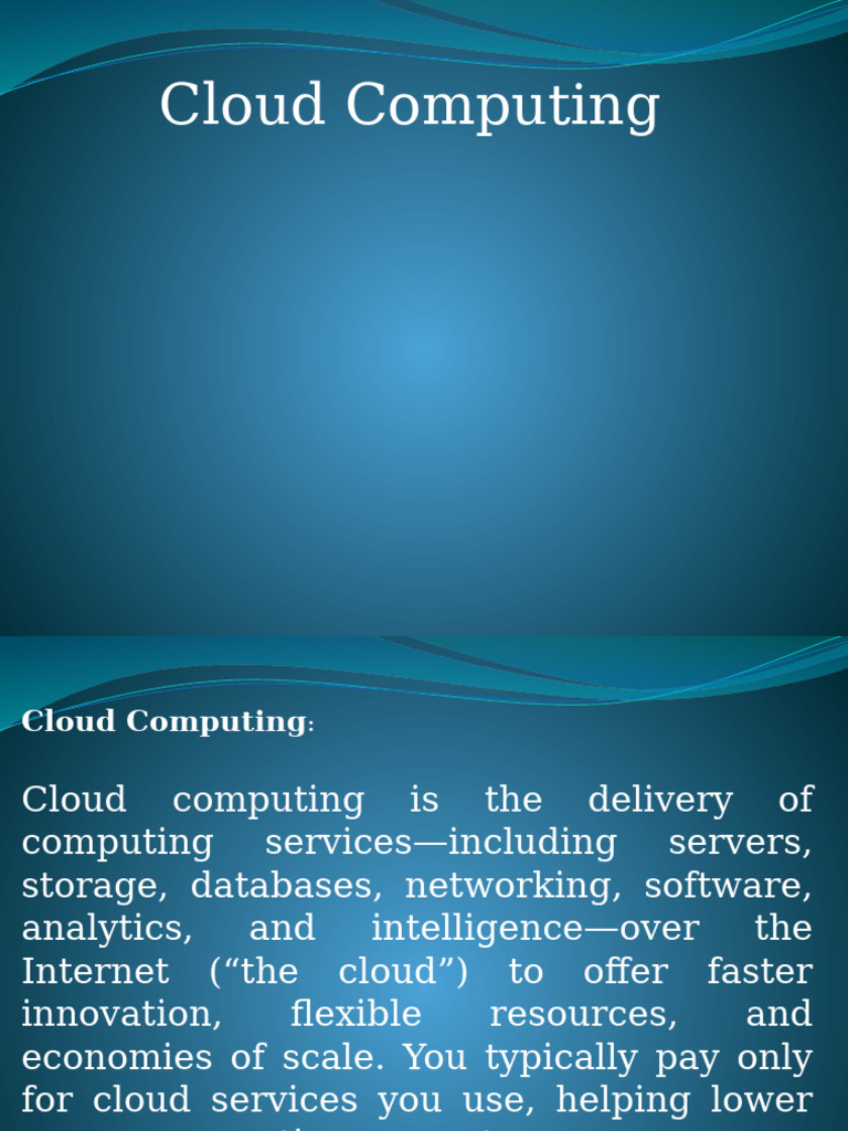 Unit 5- Cloud Computing | PDF | Cloud Computing | Software As A Service