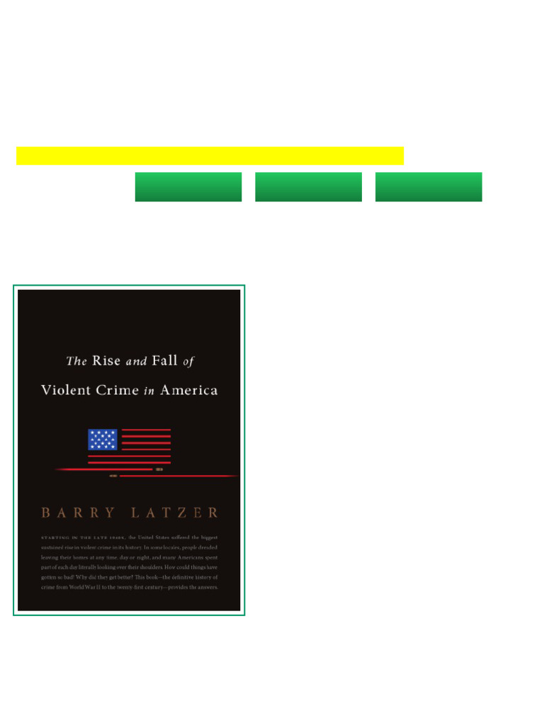 The Rise and Fall of Violent Crime in America First Paperback Edition ...