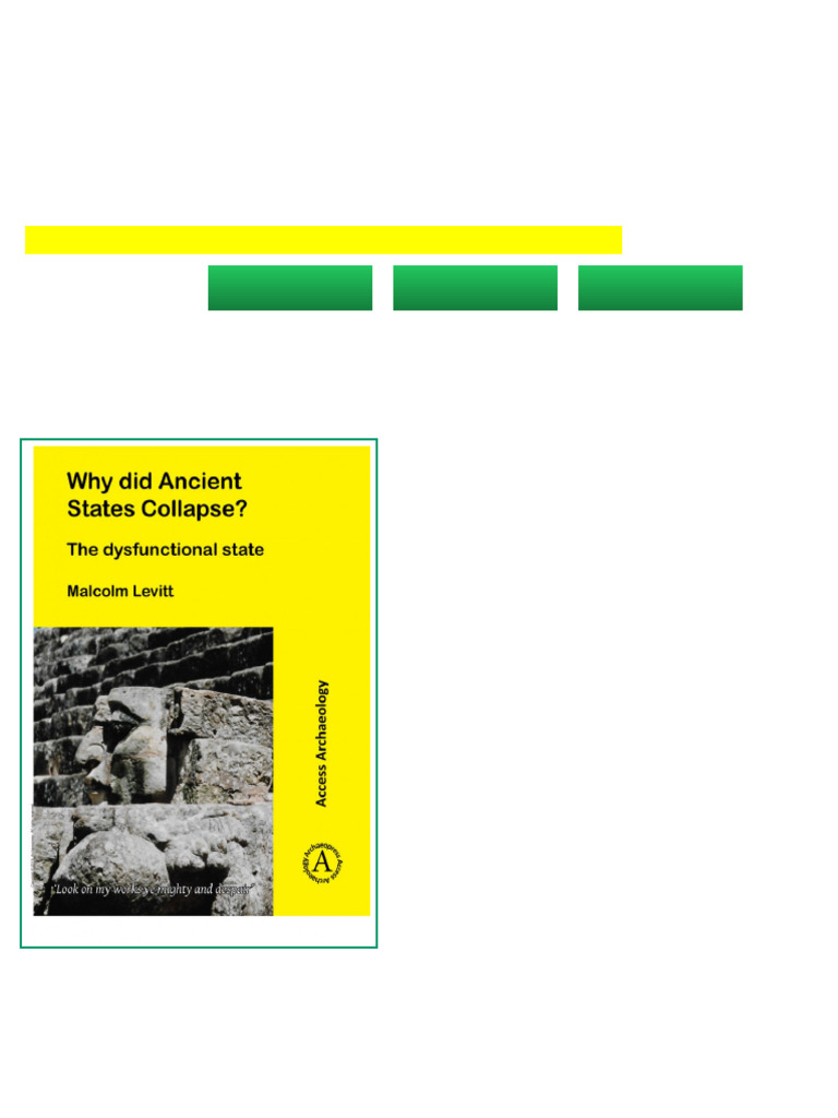 Why Did Ancient States Collapse The Dysfunctional State 1st Edition ...