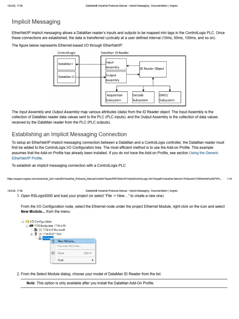 DataMan® Industrial Protocols Manual - Implicit Messaging ...