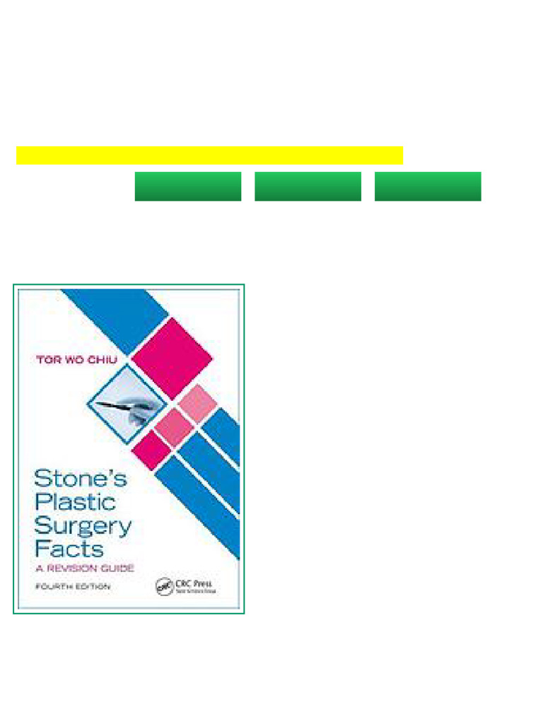 Stone's Plastic Surgery Facts: A Revision Guide Fourth Edition. Edition ...