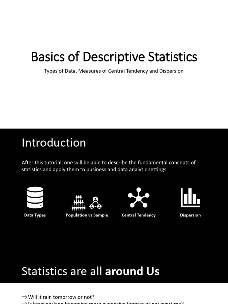 Basics of Descriptive Statistics | PDF | Level Of Measurement ...