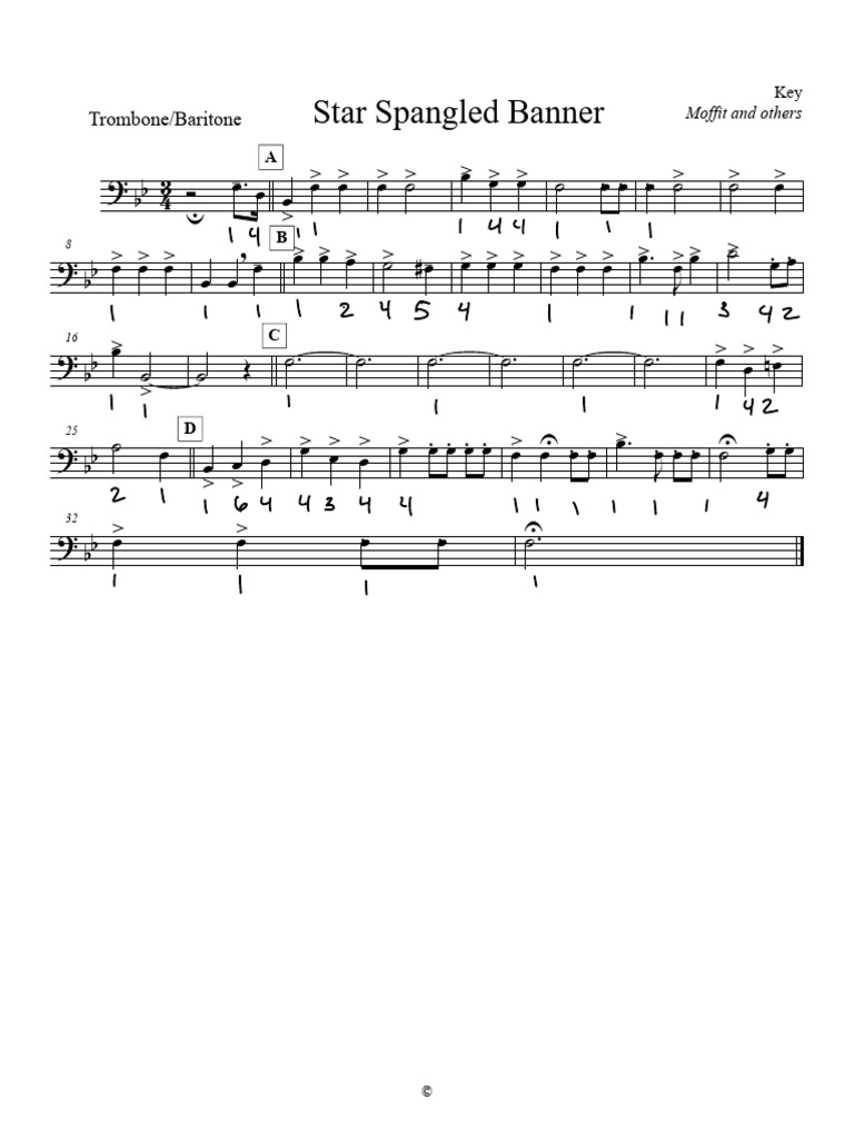 SSB Trombone Fingerings | PDF