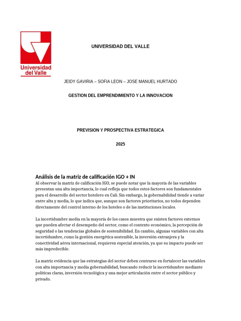 Matriz Igo Jose - Jeidy - Sofia | PDF | Sustentabilidad | Turismo