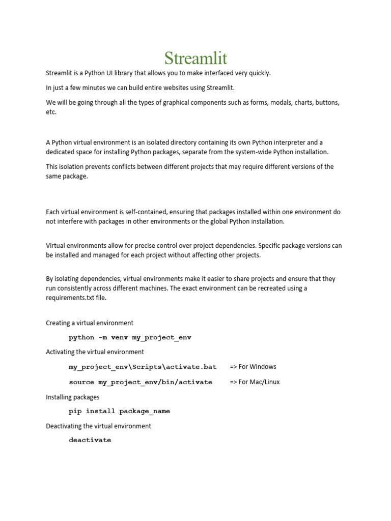 Streamlit Intro | PDF | Python (Programming Language) | Button (Computing)