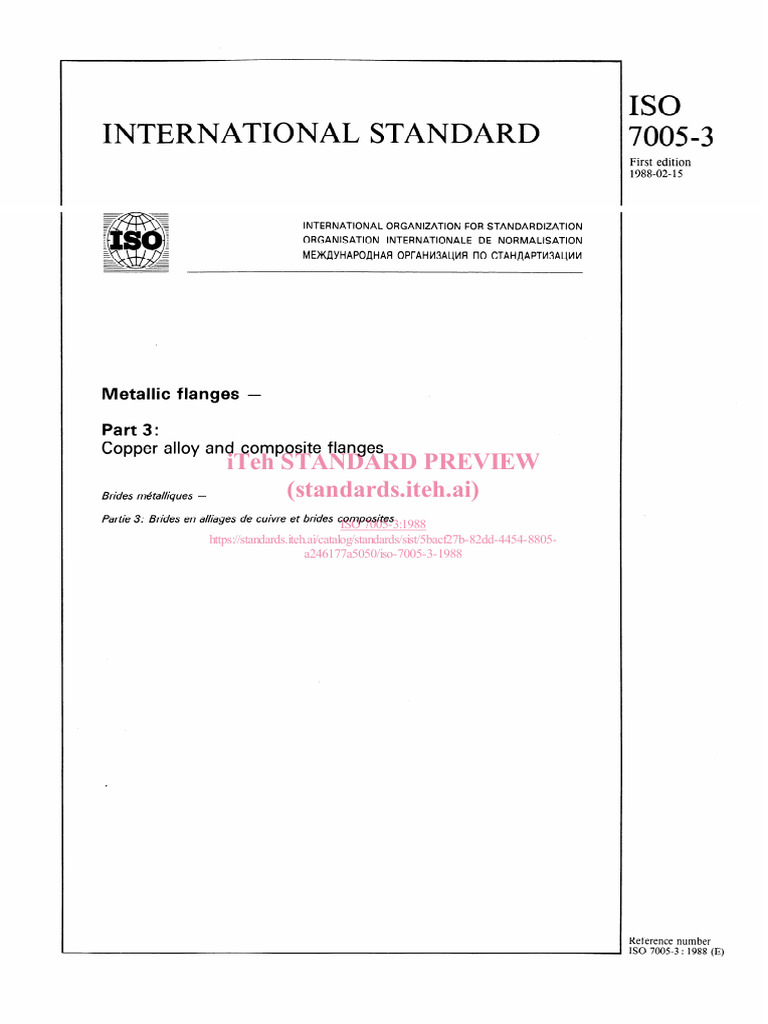 Iso 7005-3 Bridas de Aleación de Cobre | PDF | Pipe (Fluid Conveyance ...