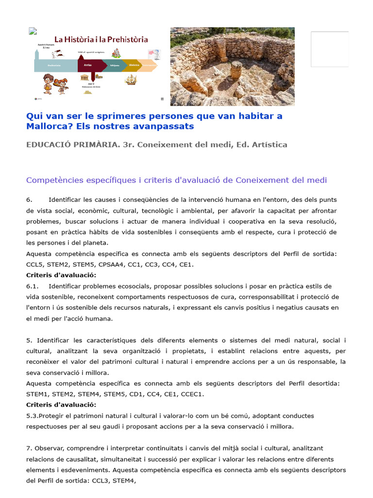 EP-3r_ 3 Trimestre Qui Van Ser Le Sprimeres Persones Que Van Habitar a Mallorca_ Els Nostres ...