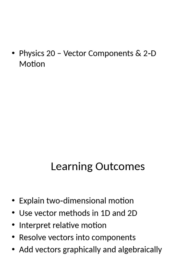 Physics20 Vectors Lecture | PDF | Euclidean Vector | Geometry