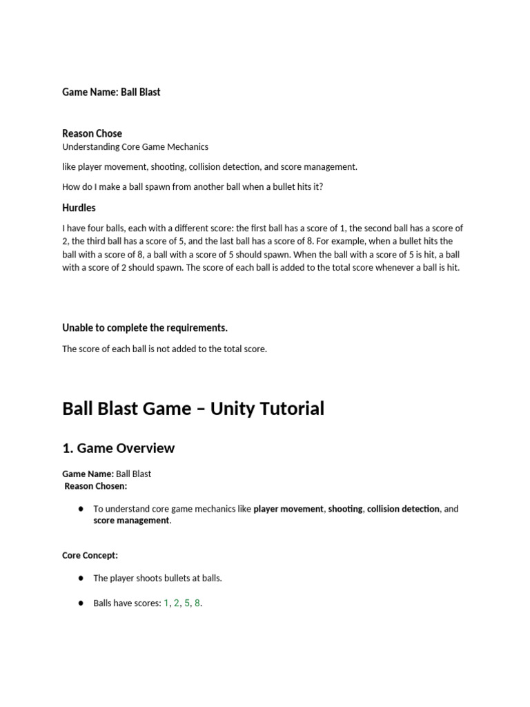 Ball Blast or Shoot | PDF