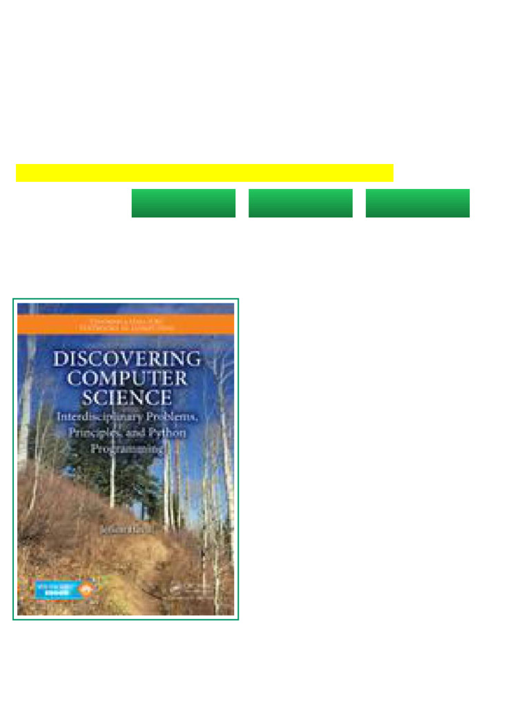 Discovering Computer Science Interdisciplinary Problems Principles and ...
