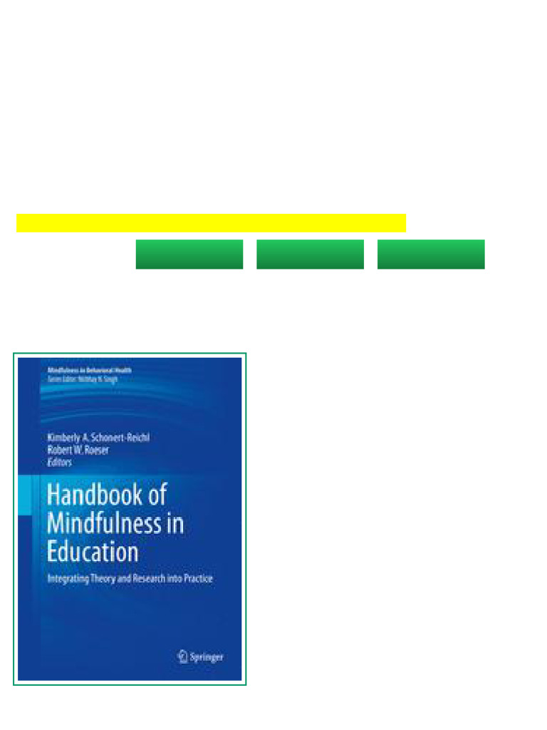 (Ebook) Handbook of Mindfulness in Education: Integrating Theory and ...