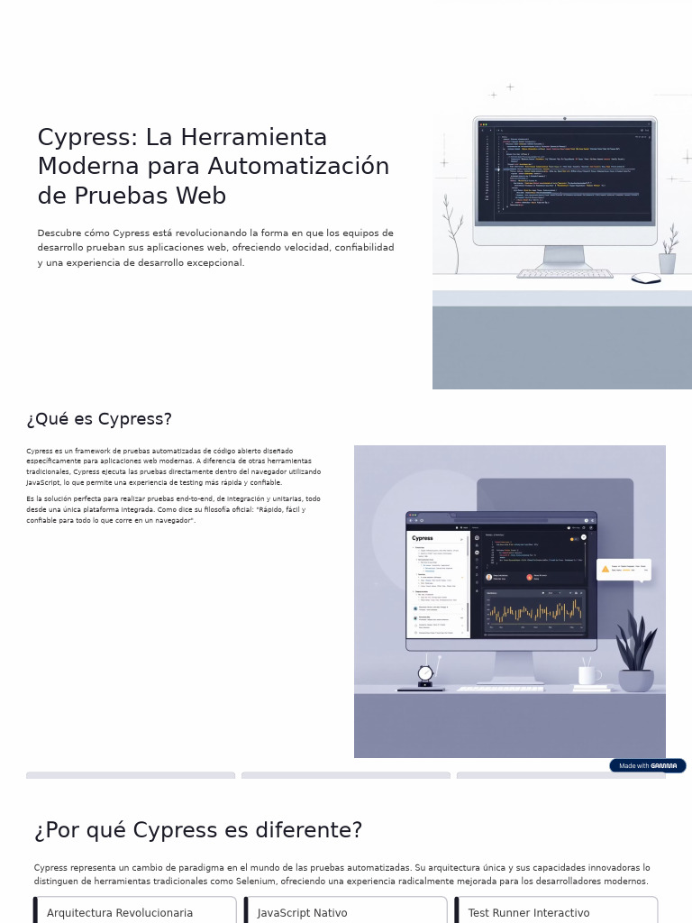 Cypress La Herramienta Moderna para Automatizacion de Pruebas Web | PDF | Script Java | Selenio ...