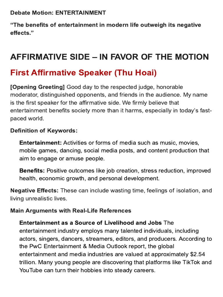 Entertainment | PDF