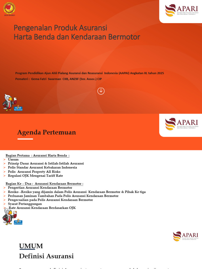 Gema Fatri Swarman - Materi APARI Program AAPAI Angkatan XL Tahun 2025 ...