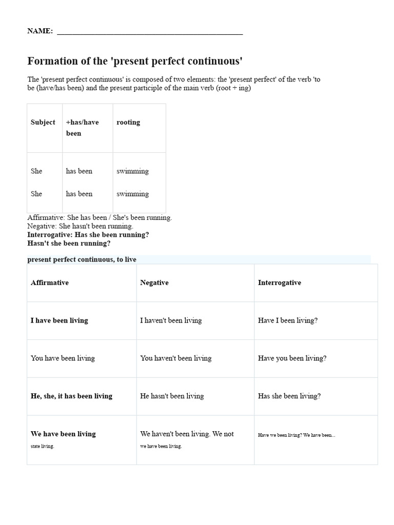 Understanding Present Perfect Continuous | PDF | Verb | Semantics