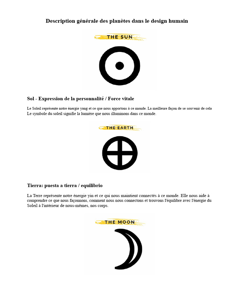 Planètes et design humain : guide complet | PDF | Planètes | Lune