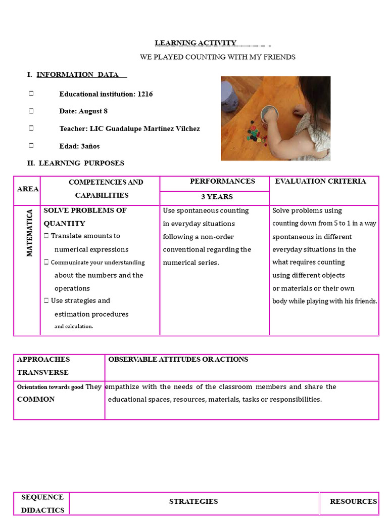 Counting Activities for 3-Year-Olds | PDF