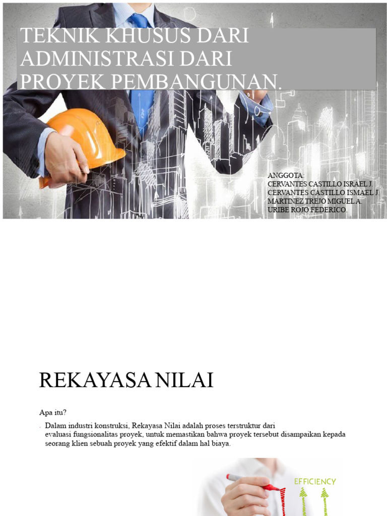 Teknik Rekayasa Nilai dalam Proyek Konstruksi | PDF