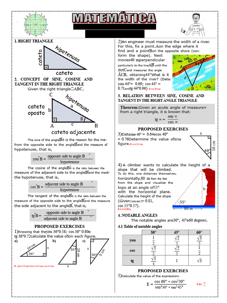 Trigonometry Workbook (7 Pages, 30 Questions) | PDF | Trigonometric ...