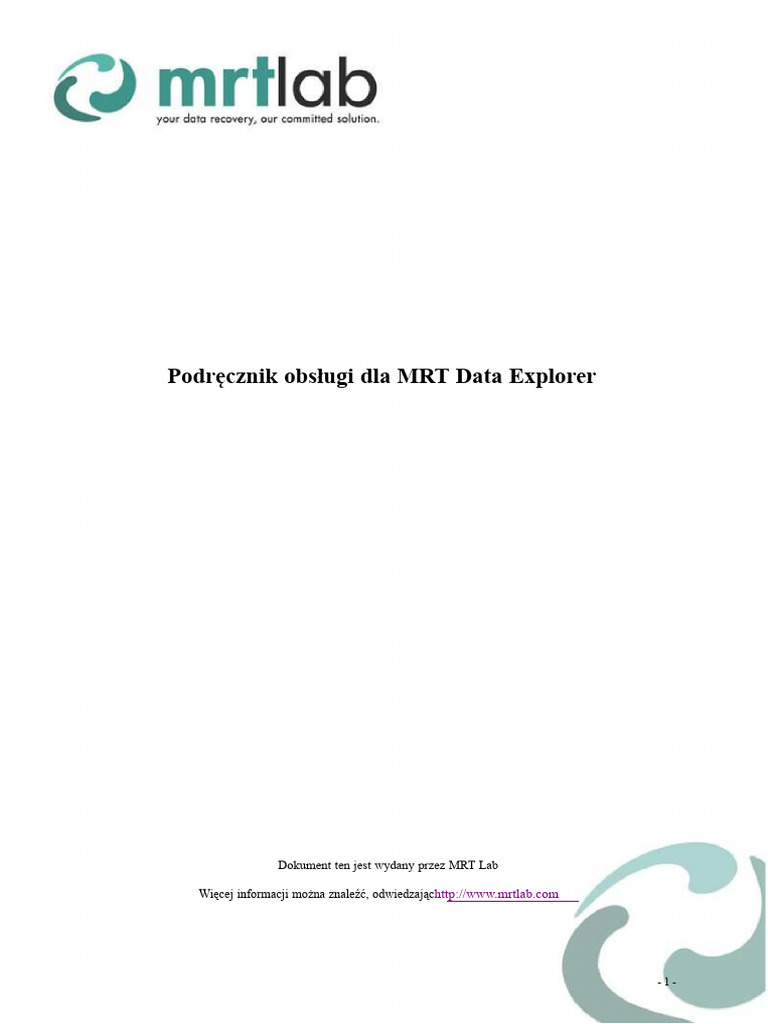 Podręcznik Nowego Eksploratora Danych MRT (2019.09) | PDF
