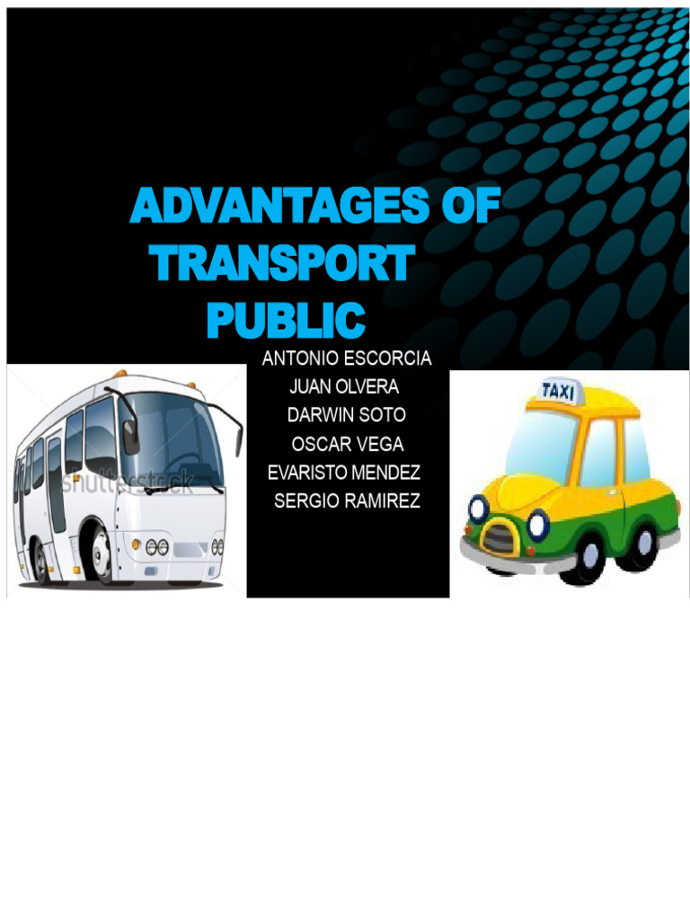 Advantages of Public Transport | PDF