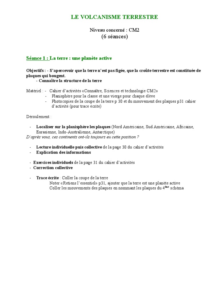Schémas des volcans pour CM2 | PDF | Volcan | Lave