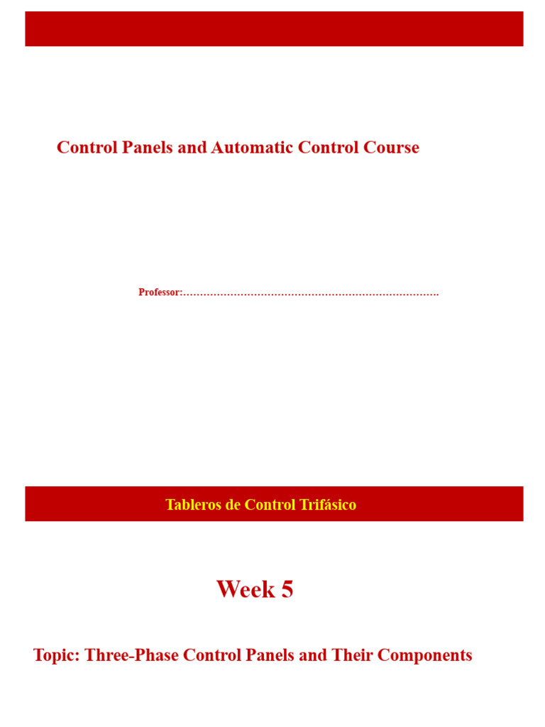 Three-Phase Motor Control Panels | PDF | Fuse (Electrical) | Electricity