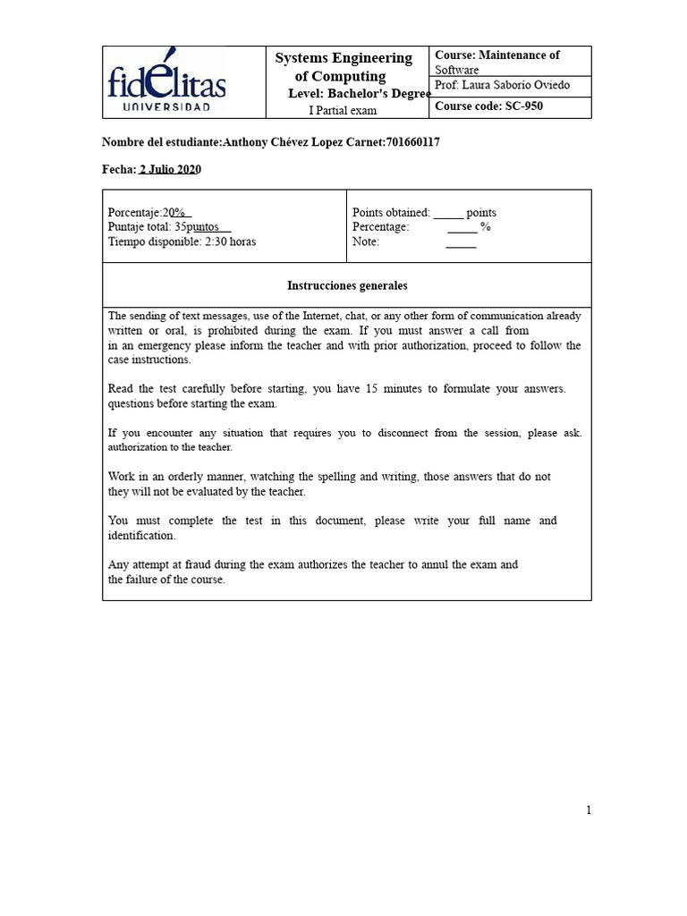 First Software Maintenance Exam | PDF | Software | Version Control