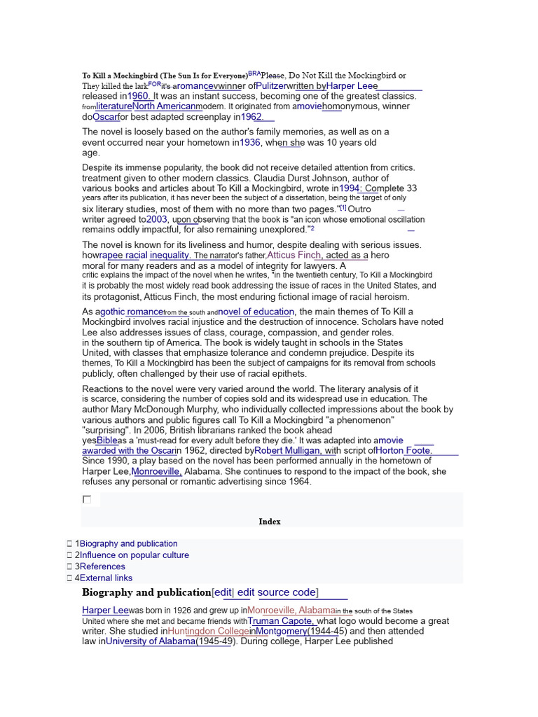 The Sun Is For Everyone | PDF | To Kill A Mockingbird | Harper Lee