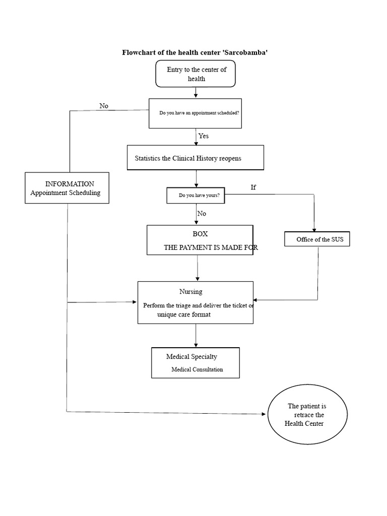 Sarcobamba Health Center Flowchart | PDF