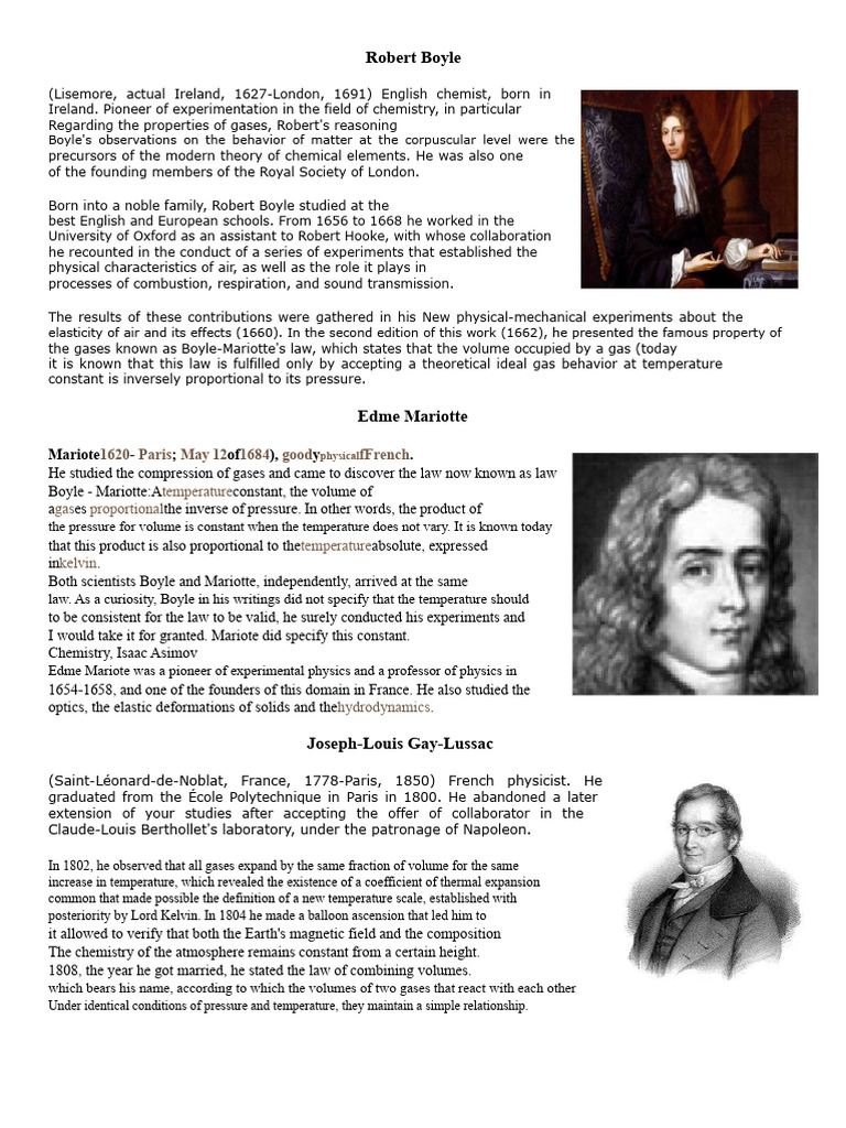 Robert Boyle | PDF | Gases | Applied And Interdisciplinary Physics