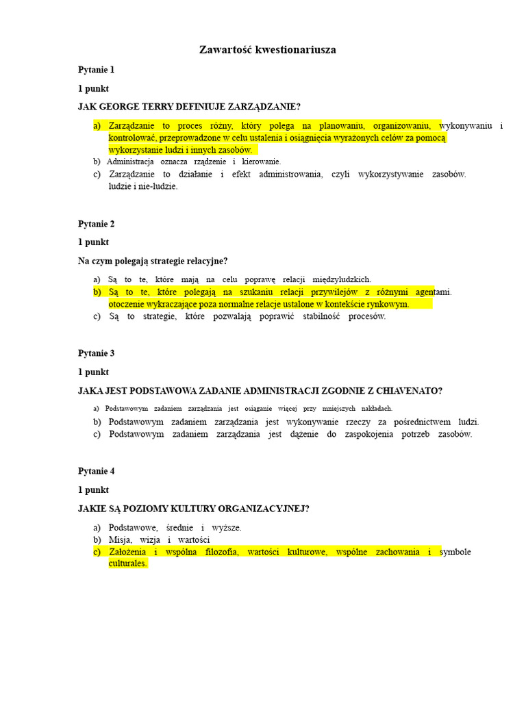 Egzamin JAVIER LANDA | PDF