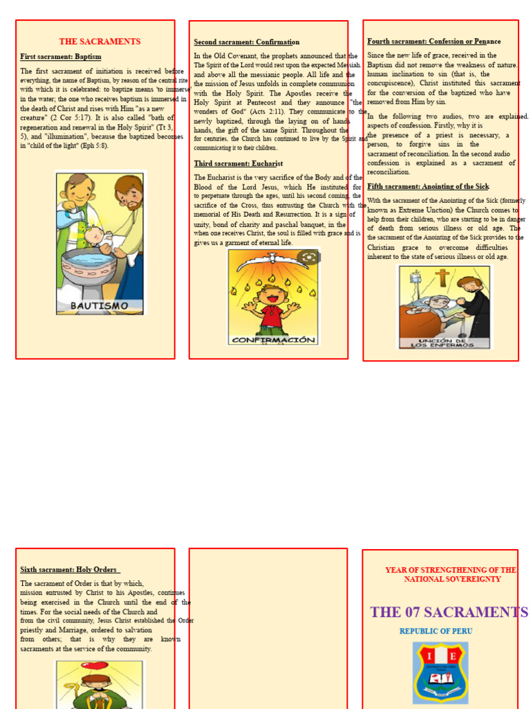 Triptych Sacraments | PDF | Sacraments | Baptism