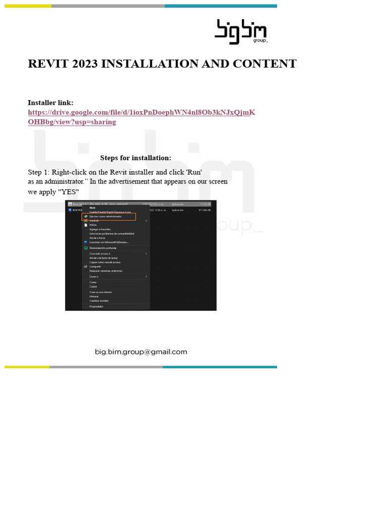 REVIT 2023 INSTALLATION AND CONTENT | PDF | Autodesk Revit | Computing