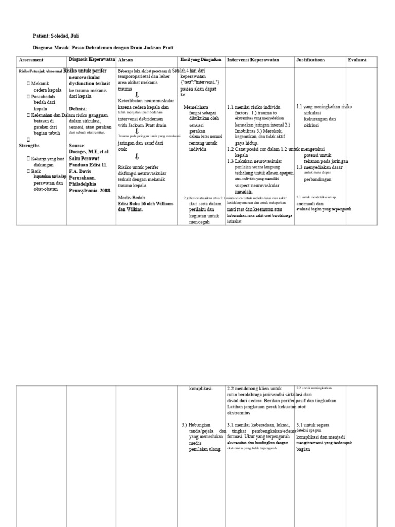 NCP - Risiko Untuk Disfungsi Neurovaskular Perifer | PDF