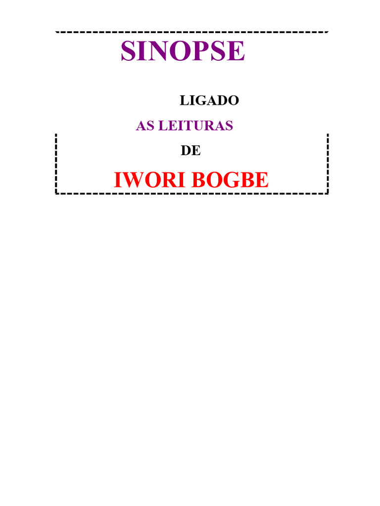 Leituras de Ifá: Iwori Bogbe e Tabus | PDF | Vida