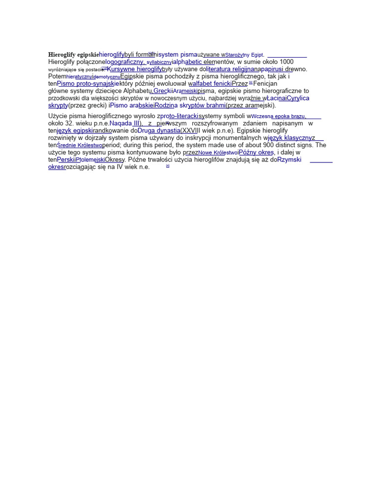 Hieroglify Egipskie | PDF