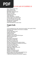 Empire Earth Cheat Codes Guide | PDF