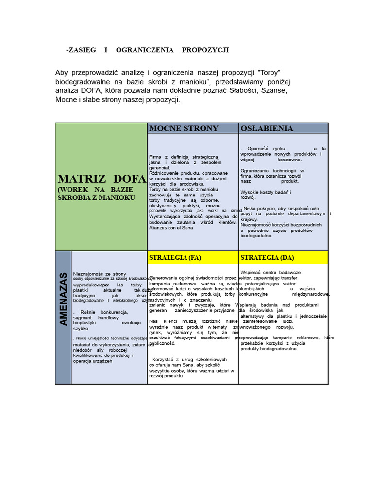 Matriz DOFA | PDF