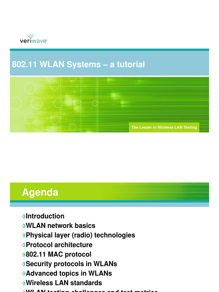 Tutorial | PDF | Wireless Lan | Ieee 802.11