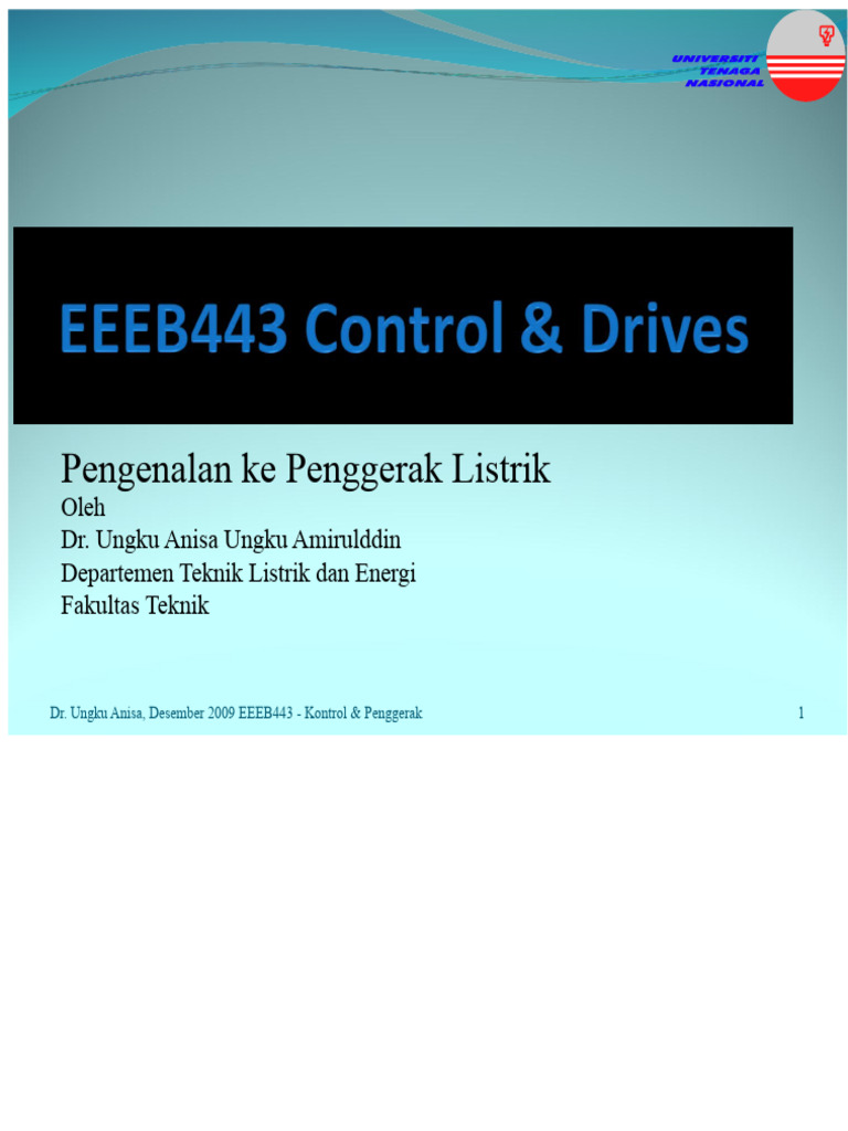 Pengenalan Penggerak Listrik dan Aplikasinya | PDF