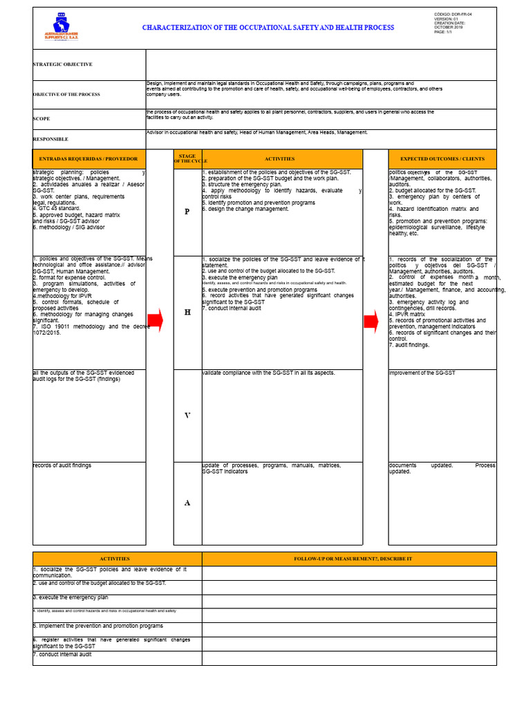 Occupational Safety and Health Process Guide | PDF | Audit ...