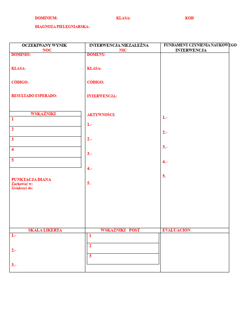 Format Nanda Noc Nic 2023 | PDF