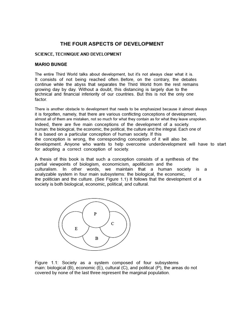 Four Dimensions of Development Explained | PDF | Malnutrition | Science