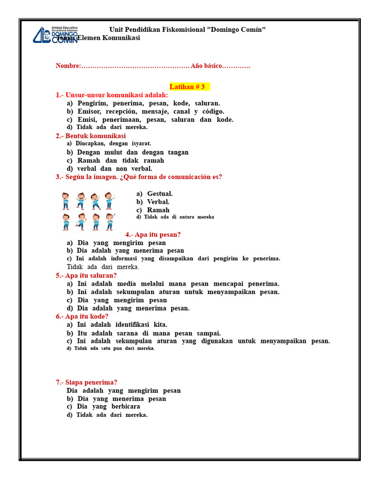 Elemen Komunikasi dalam Latihan Pendidikan | PDF