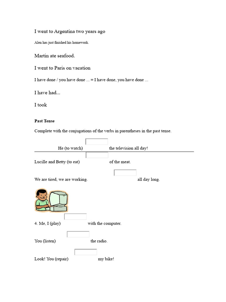 Exercises Passe Compose | PDF