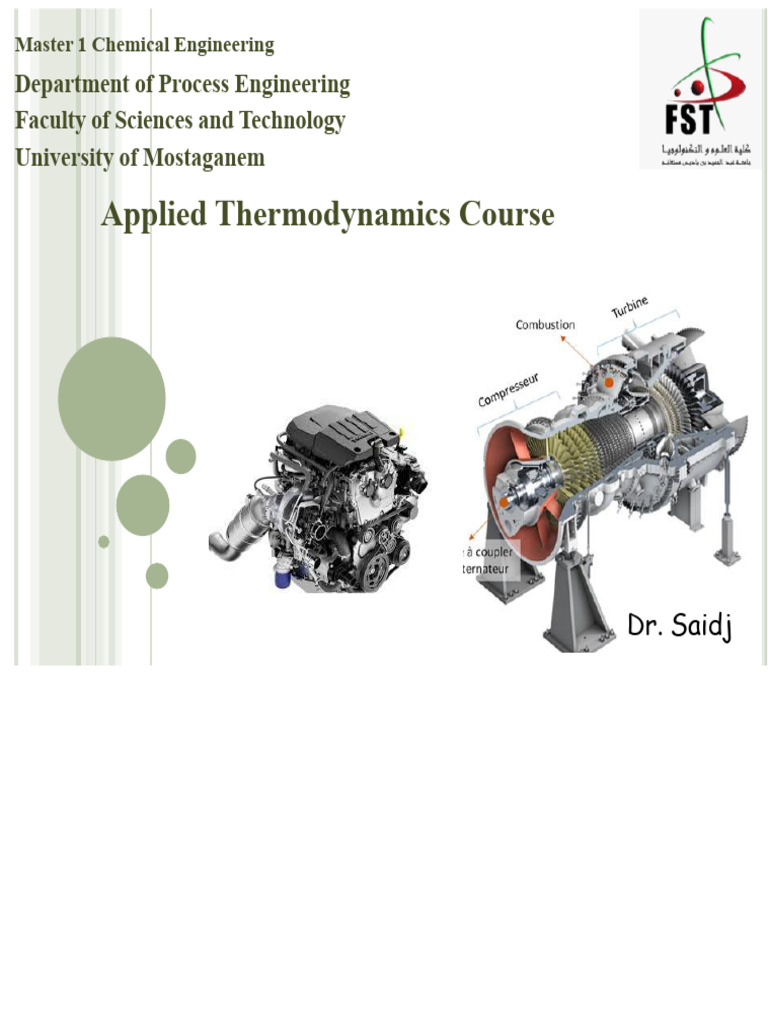 Applied Thermodynamics Course 5 | PDF | Engines | Internal Combustion ...