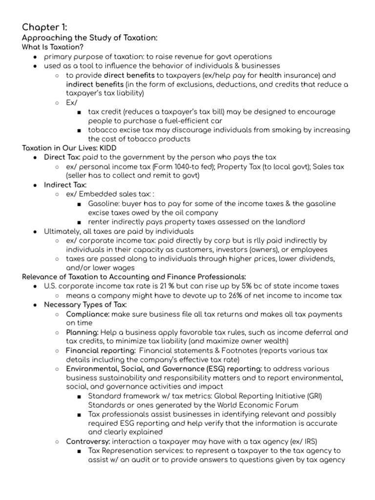 Chapter 1 | PDF | Taxes | Income Tax